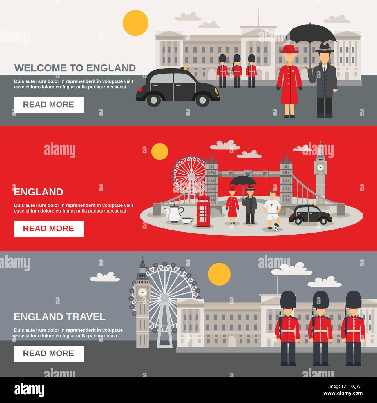 Horizontal london england uk Stock Vector Images - Alamy