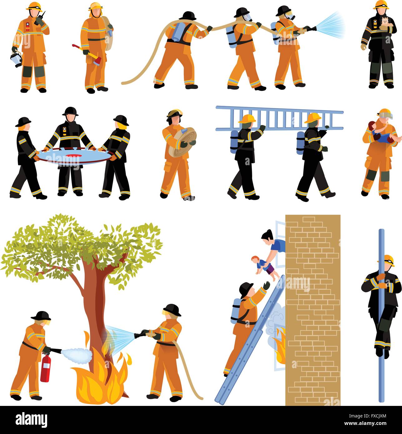 Wildfire service Stock Vector Images - Alamy