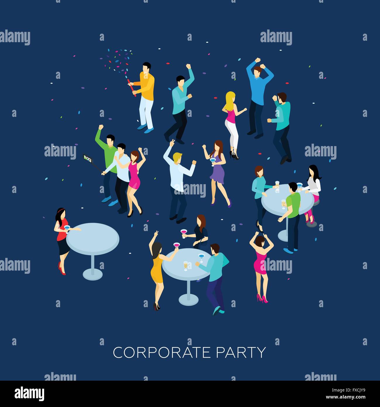 Corporate event evening Stock Vector Images - Alamy