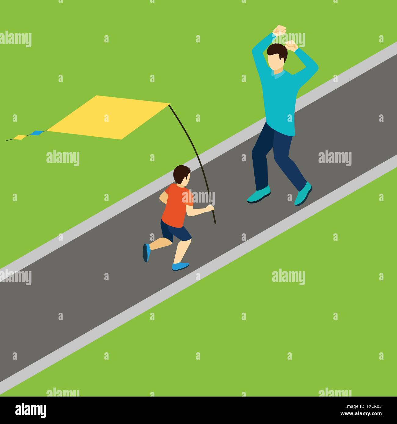 Isometric background people playing Stock Vector Images - Alamy