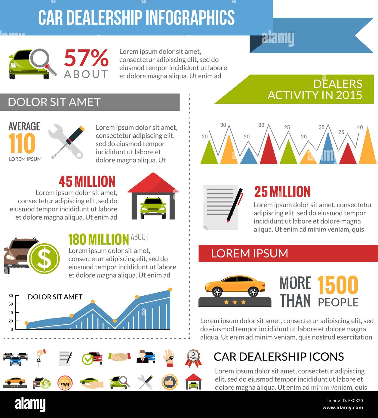Car Dealership Infographics Layout Stock Vector Image & Art - Alamy