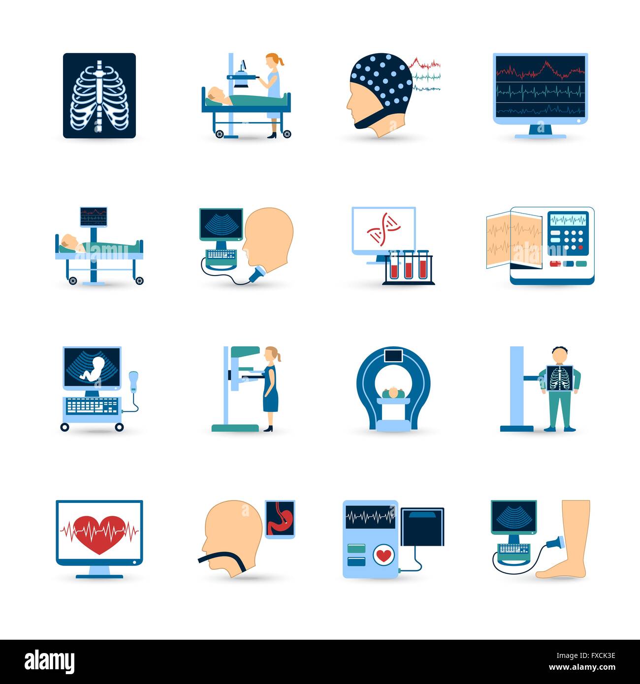 Medical Examination Icons Set Stock Vector Image & Art - Alamy