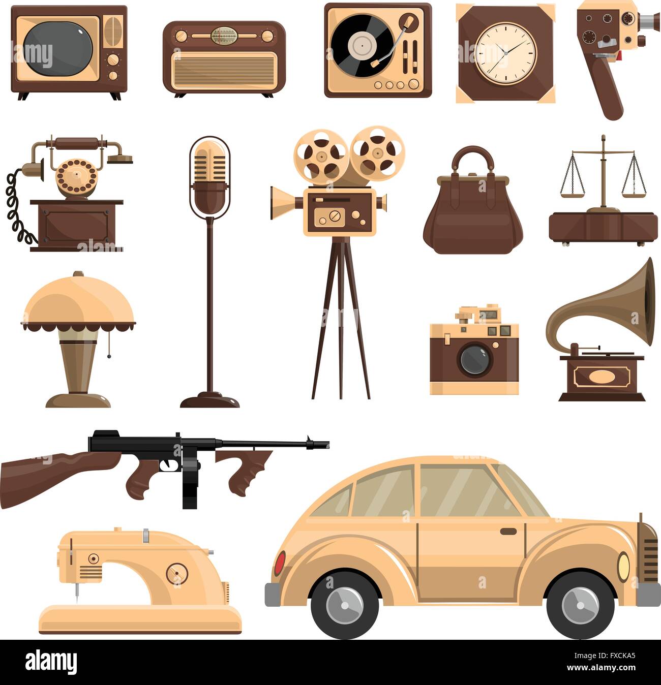 Set movie elements cinema objects hi-res stock photography and images ...