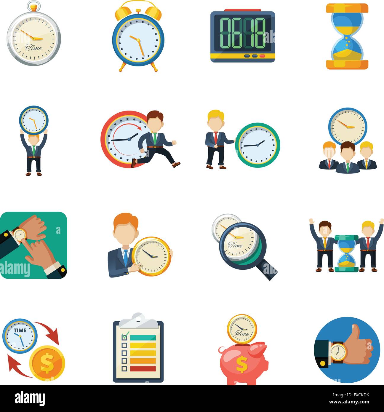 Time saving process Stock Vector Images - Alamy