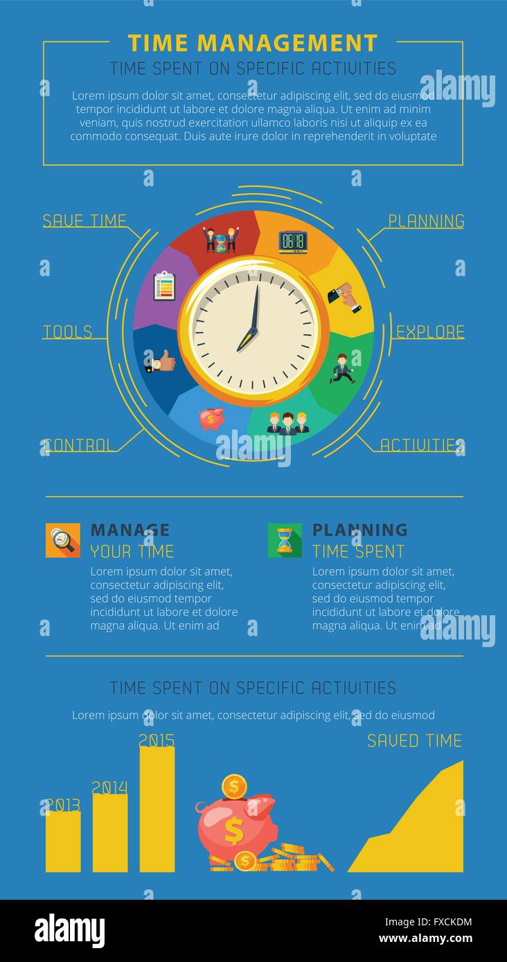 Time Management Tips Infographic Poster Stock Vector Image & Art - Alamy