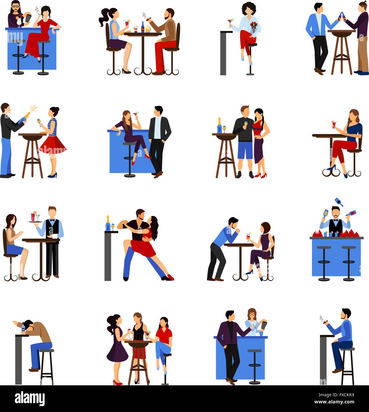 Silhouette People Drinking Vector Stock Photos & Silhouette People ...