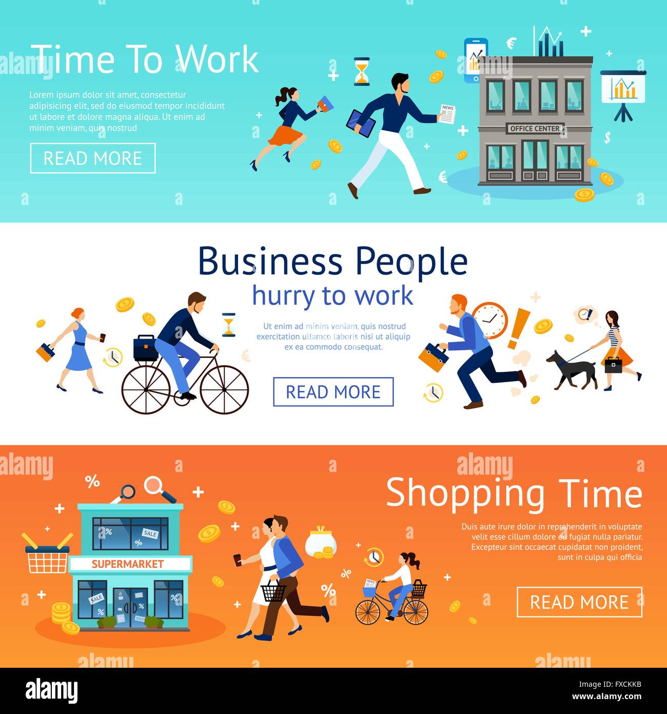 Business People Banner Set Stock Vector Image & Art - Alamy