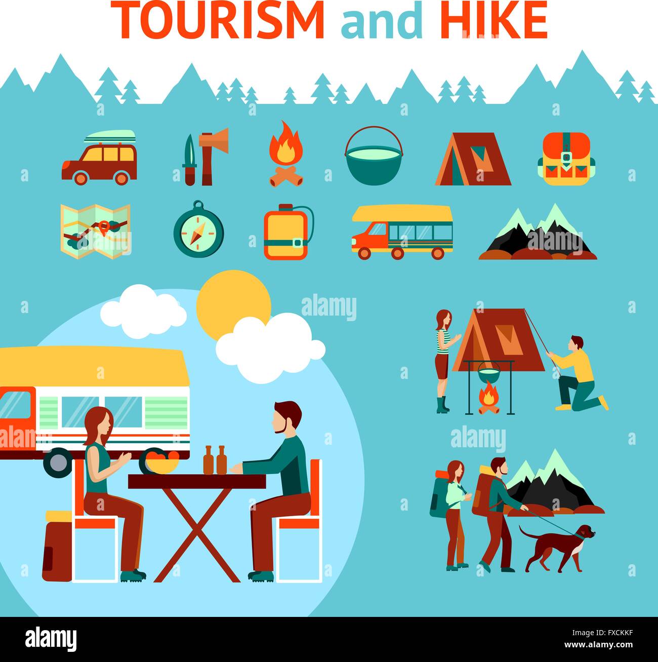 Tourism And Hike Infographics Stock Vector Image & Art - Alamy