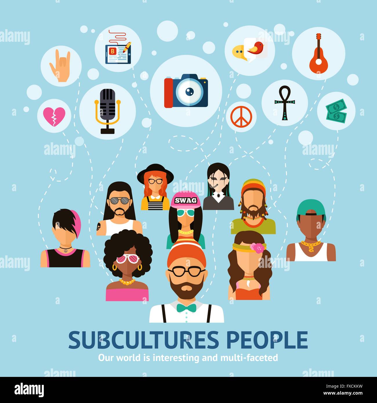 Subcultures People Concept Stock Vector Image & Art - Alamy