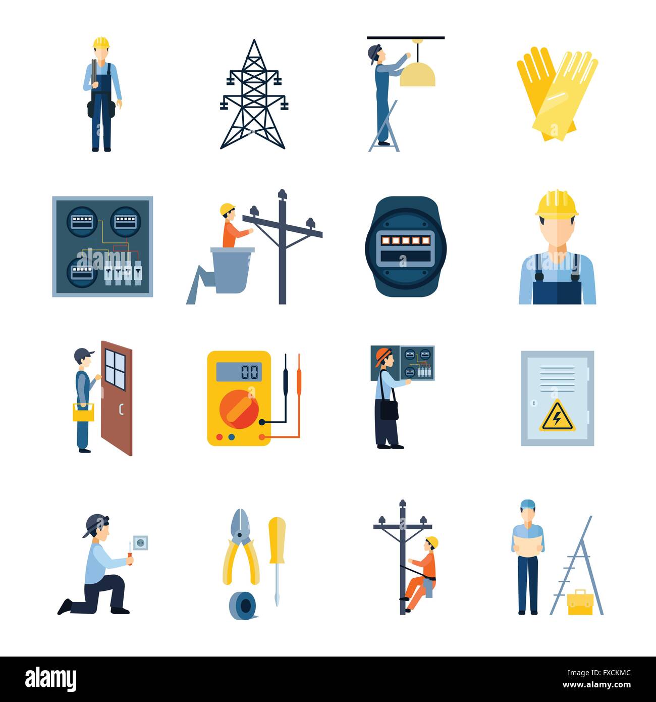 Lineman Tower Stock Vector Images - Alamy