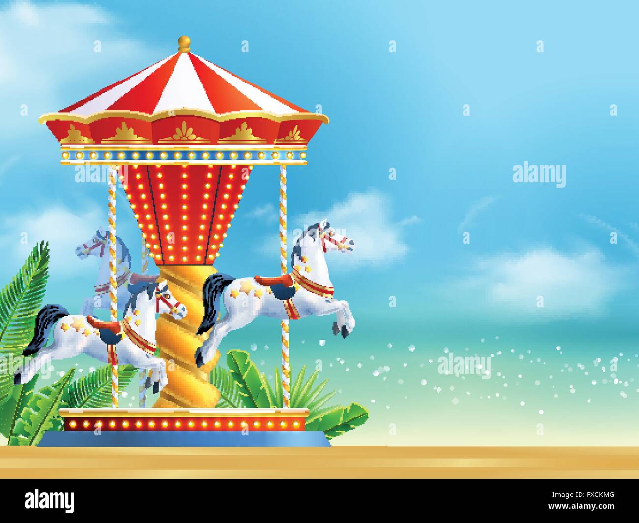 Realistic Carousel Background Stock Vector Image & Art - Alamy