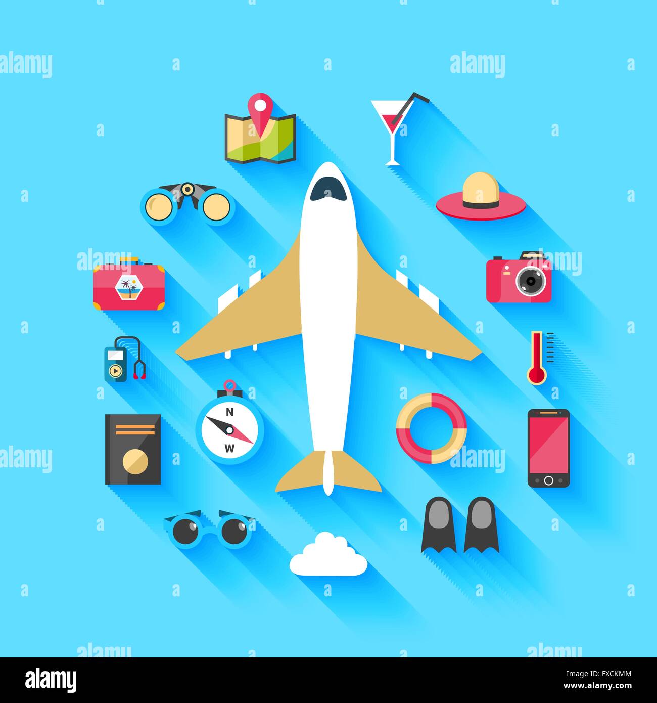 Long distance airline Stock Vector Images - Alamy