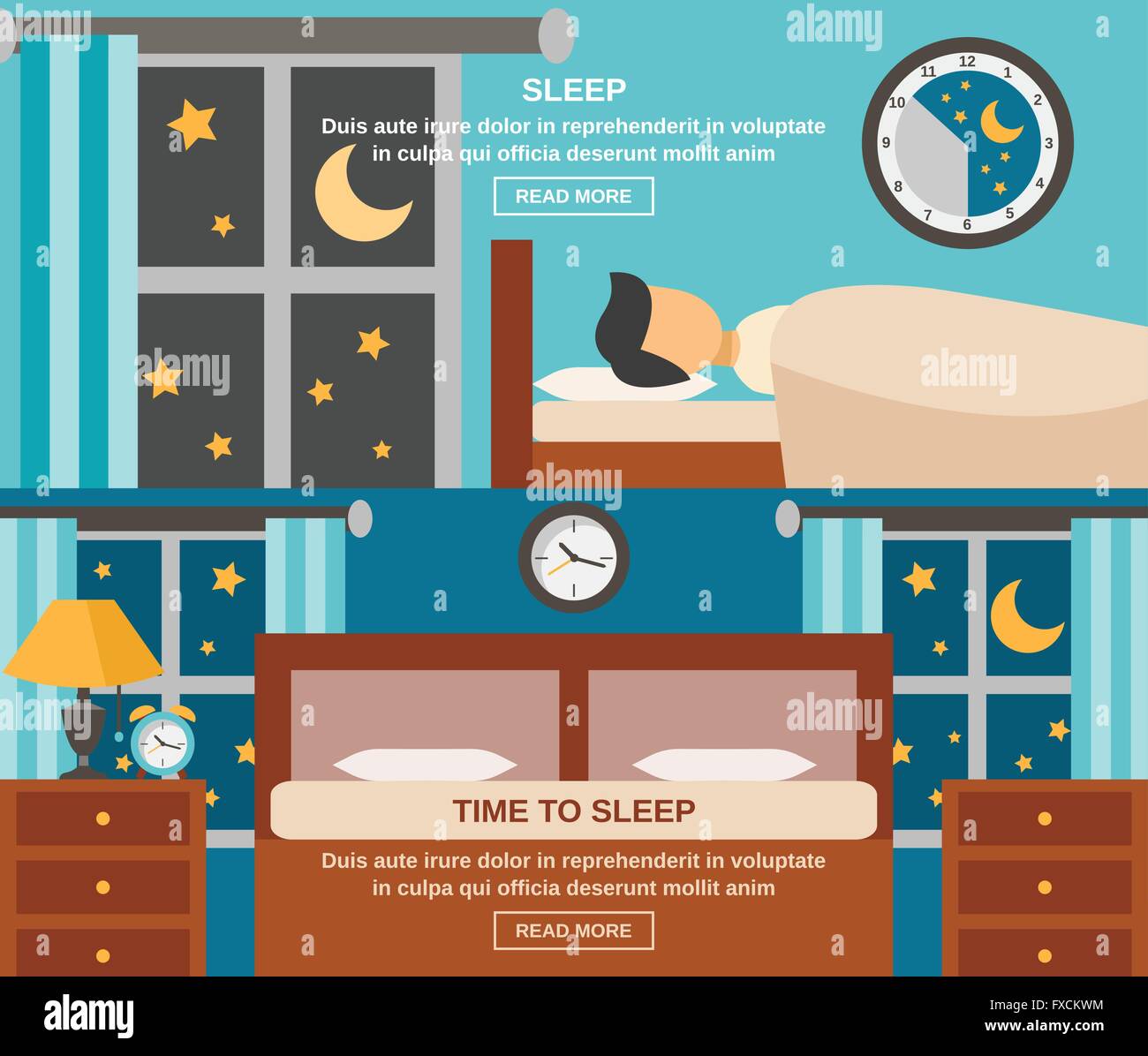 Sleep Time Banner Stock Vector Image & Art - Alamy