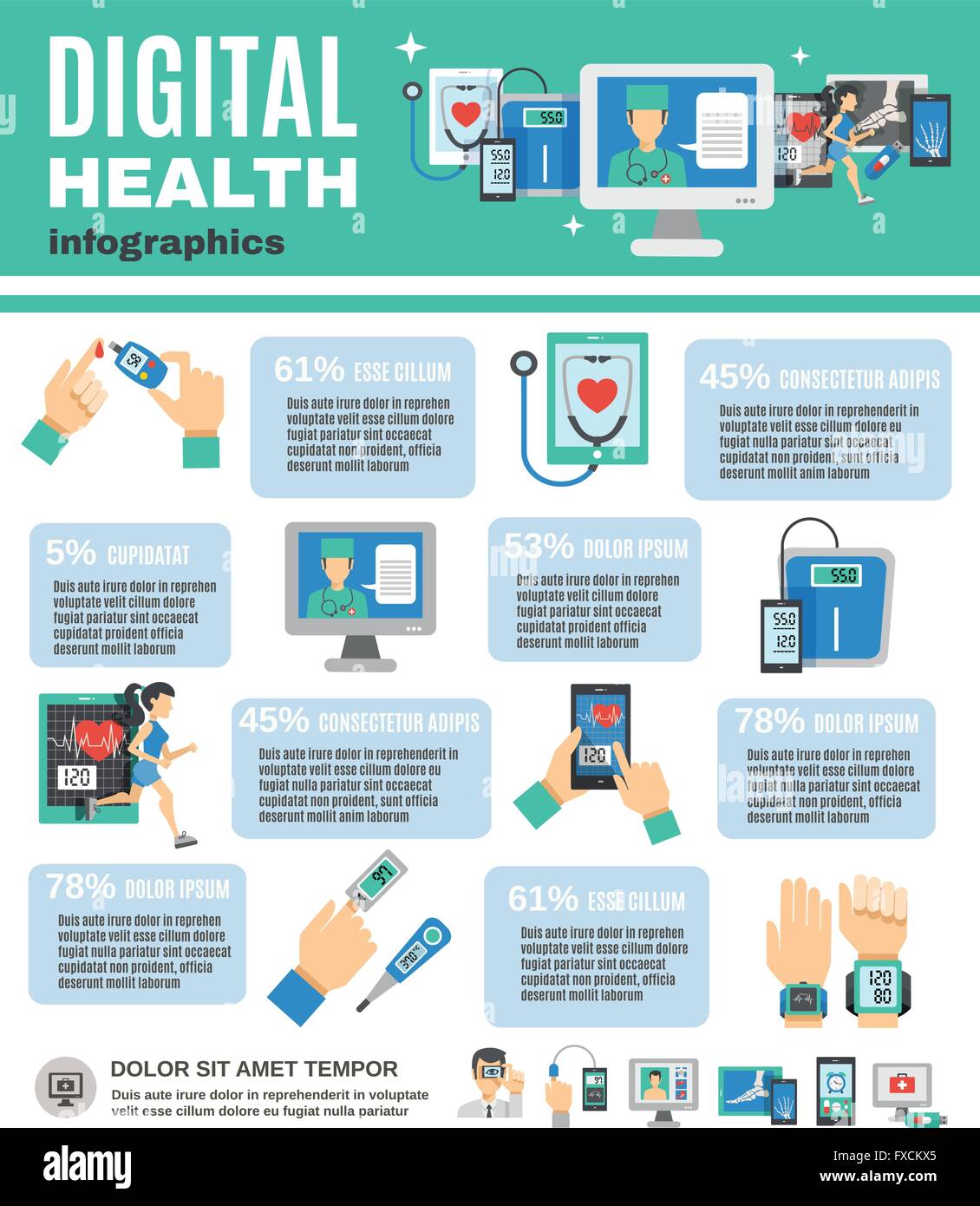 Digital Health Infographics Stock Vector Image & Art - Alamy