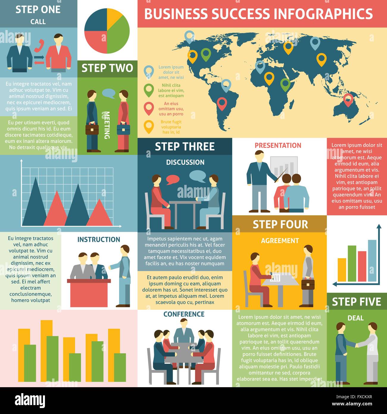 Infographic Five Steps For Success Business Stock Vector Image & Art ...