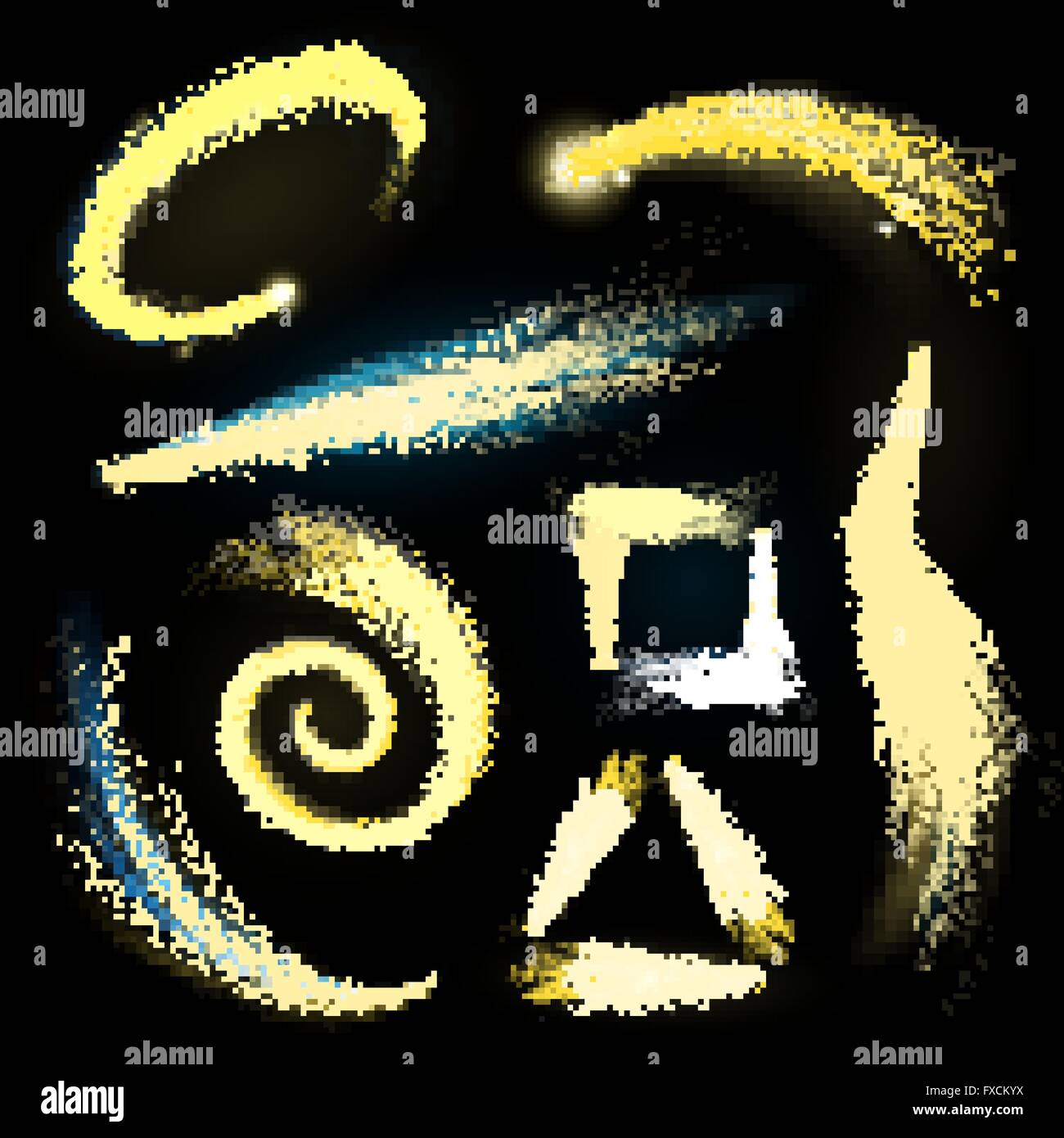 Gold Glittering Elements Set Stock Vector Image & Art - Alamy