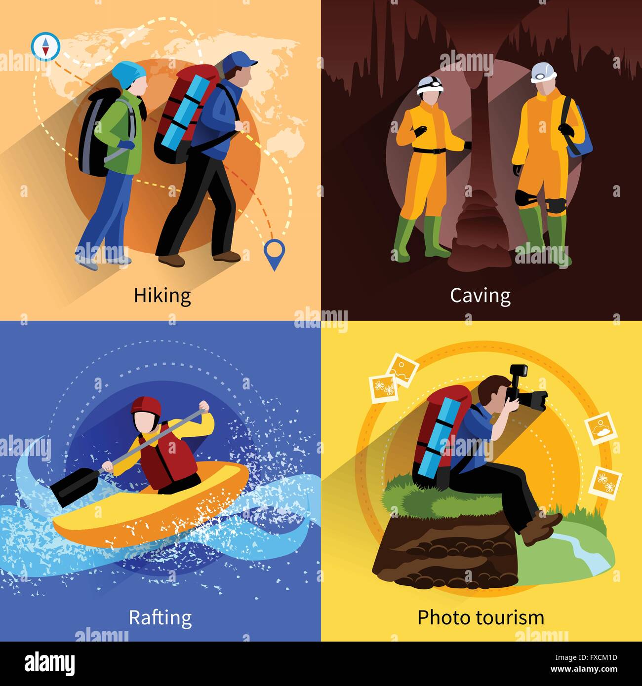 Tourism Icons Set Stock Vector Image & Art - Alamy