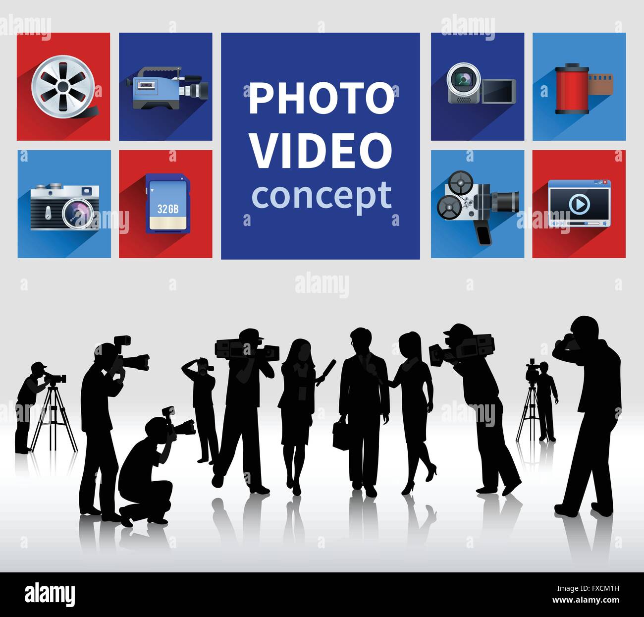 Photo And Video Concept Stock Vector Image & Art - Alamy