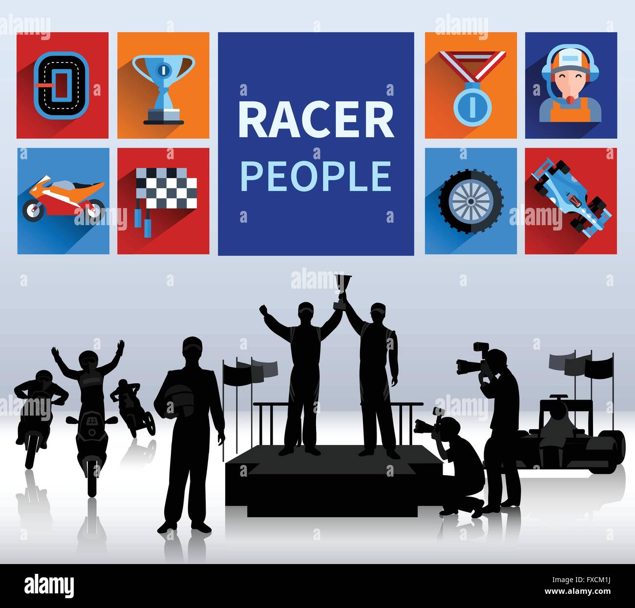 Car racers Stock Vector Images - Alamy
