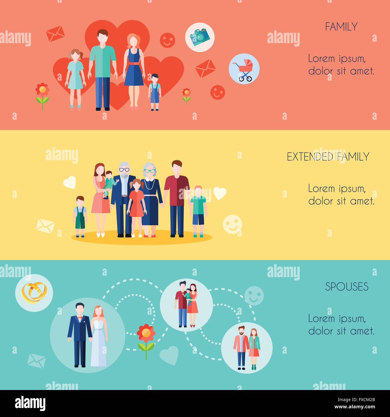 Single parent families Stock Vector Images - Alamy