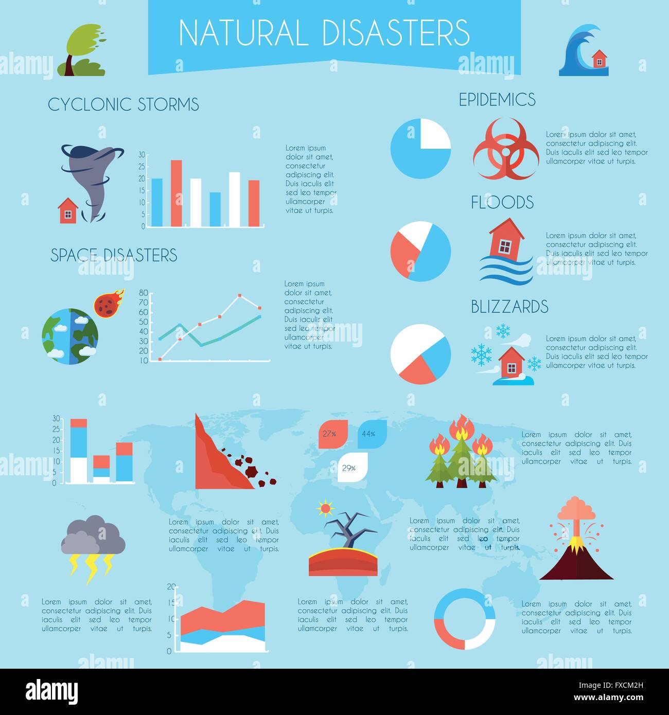 Natural disasters infographics hi-res stock photography and images - Alamy