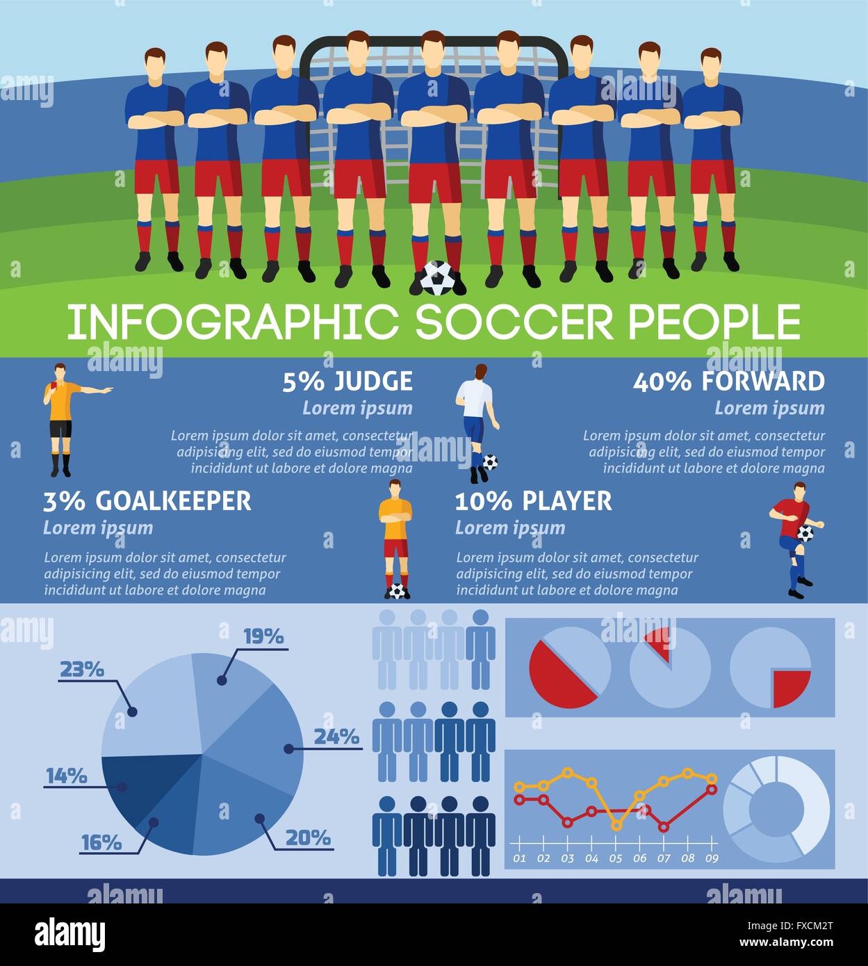 Infographic Soccer With Team And Gate Stock Vector Image & Art - Alamy