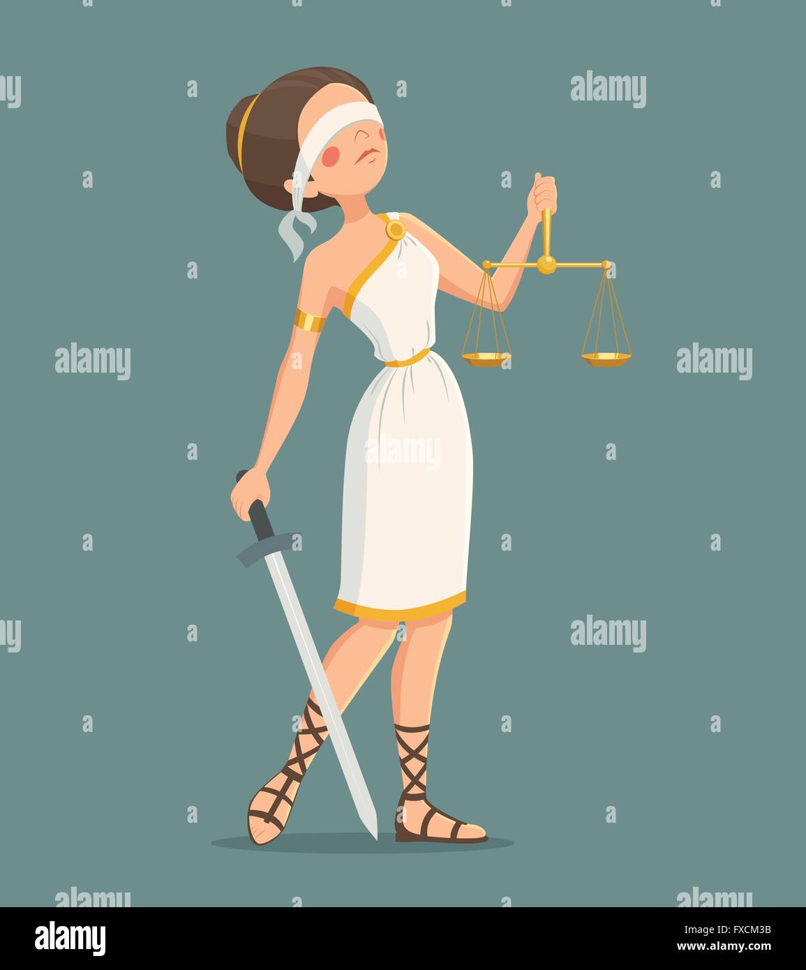 Justice Lady Illustration Stock Vector Image & Art - Alamy