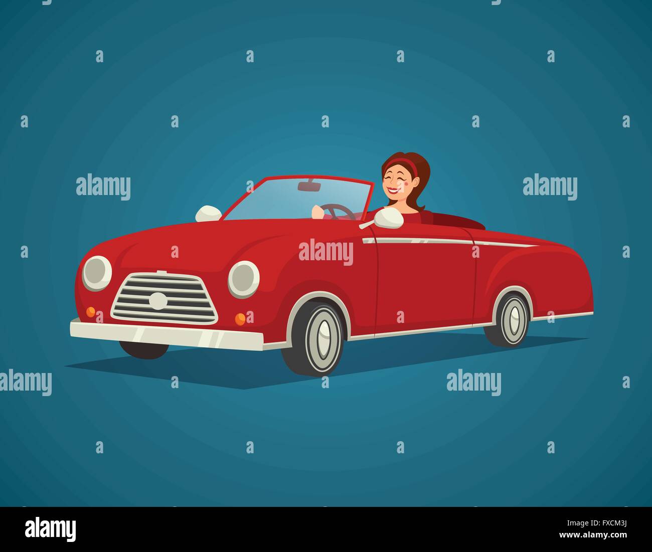 Woman Driver Illustration Stock Vector Image & Art - Alamy