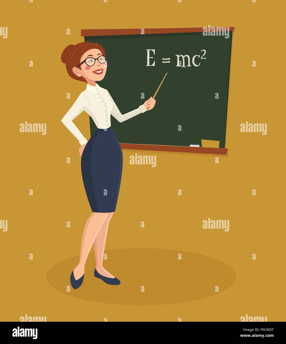 Teacher Woman Illustration Stock Vector Image & Art - Alamy