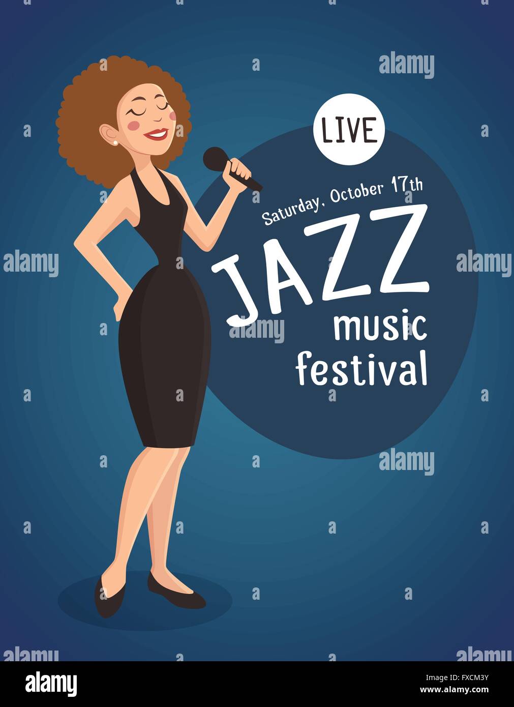 Woman Jazz Singer Illustration Stock Vector Image & Art - Alamy