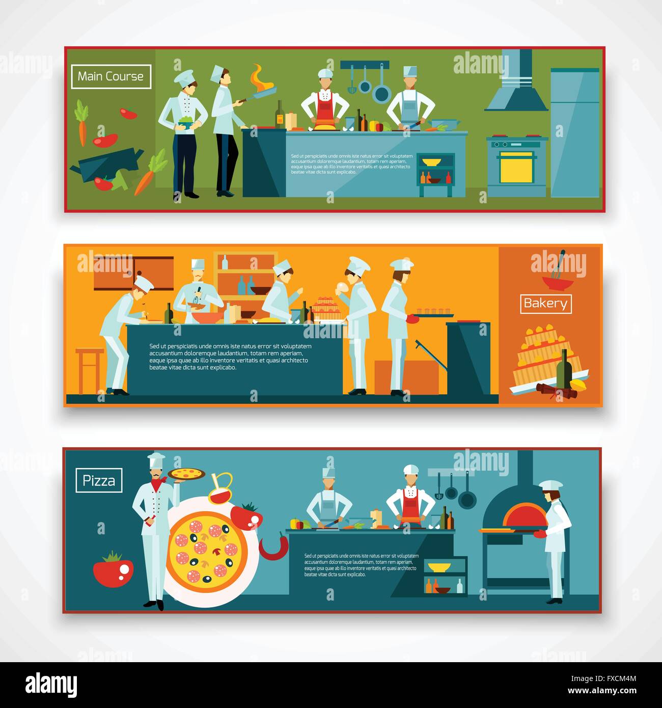 Cooking People Banner Set Stock Vector Image & Art - Alamy