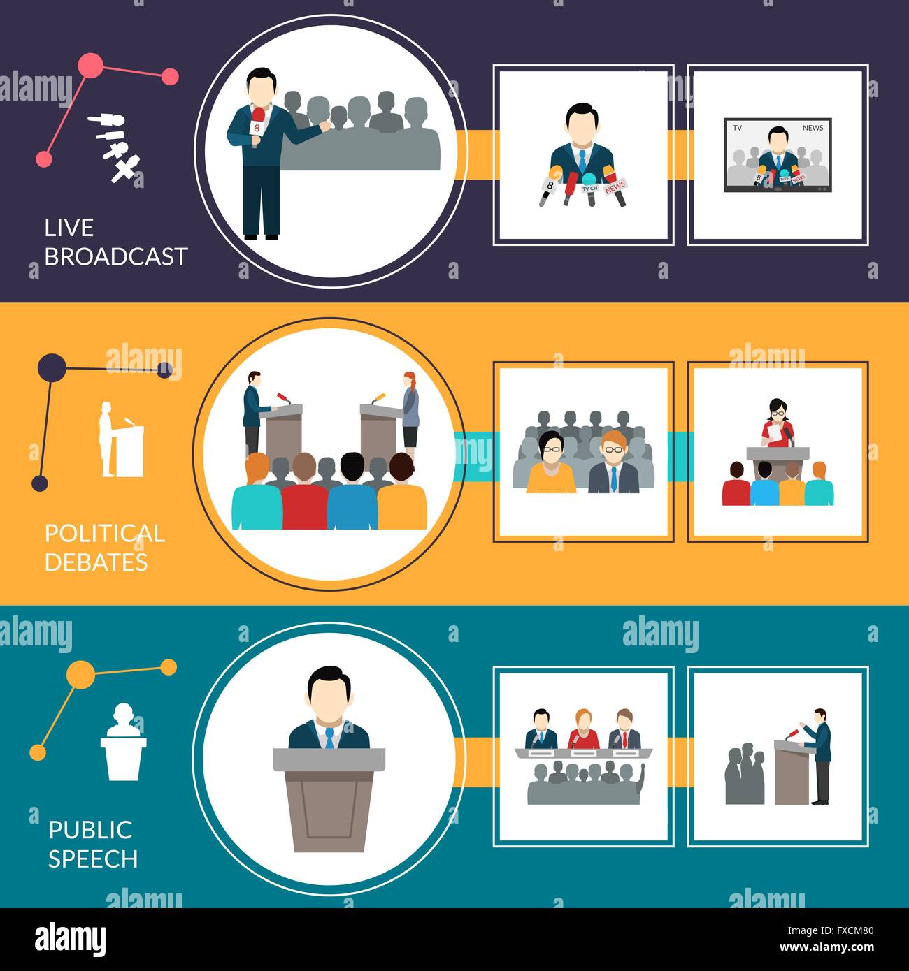 Public Speaking Banner Set Stock Vector Image & Art - Alamy