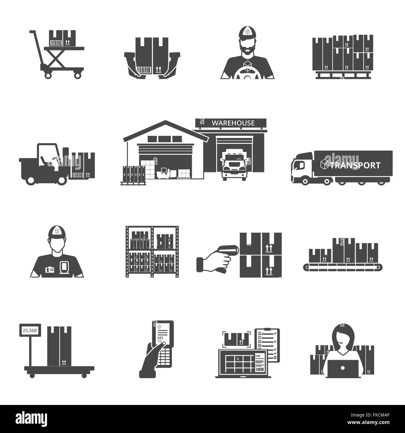 Storage Icons Set Stock Vector Image & Art - Alamy