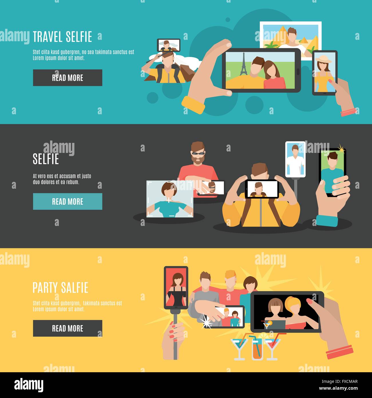 Interactive selfie Stock Vector Images - Alamy