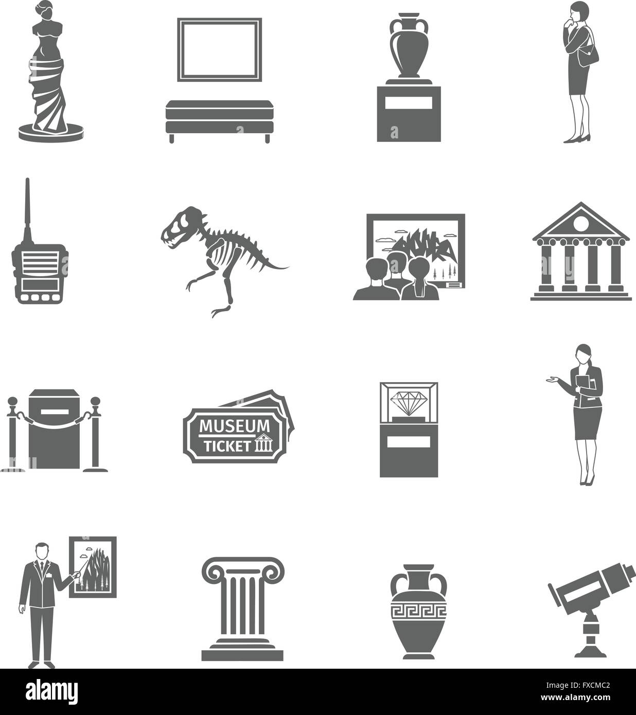 Museum Icons Set Stock Vector Image & Art - Alamy