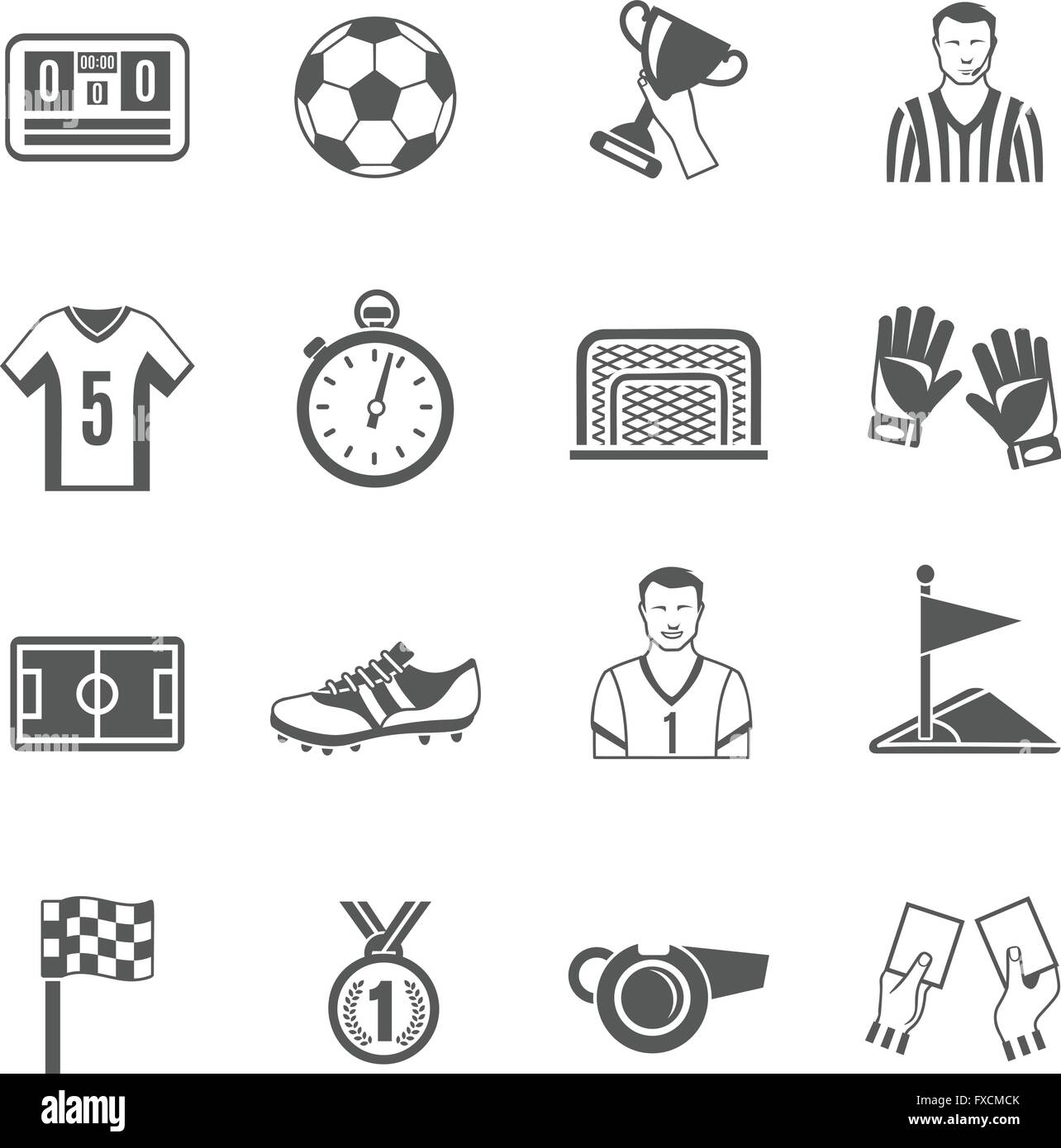 Soccer Icons Set Stock Vector Image & Art - Alamy