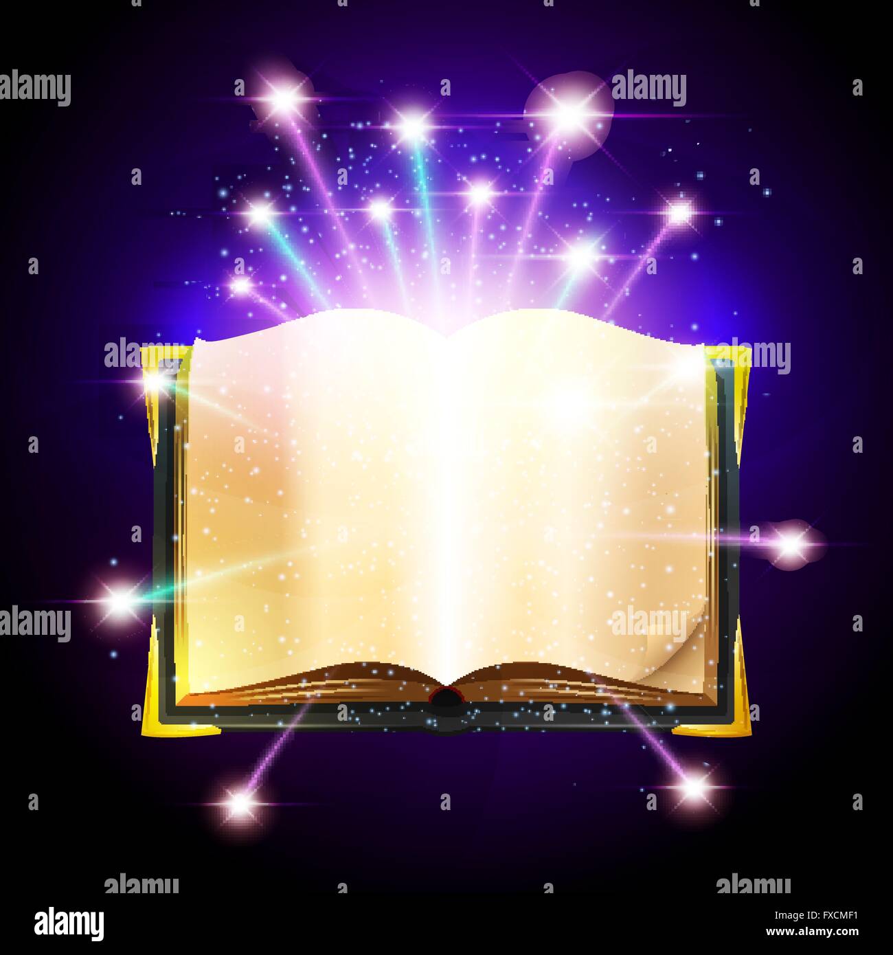 Magic Book Illustration Stock Vector Image & Art - Alamy