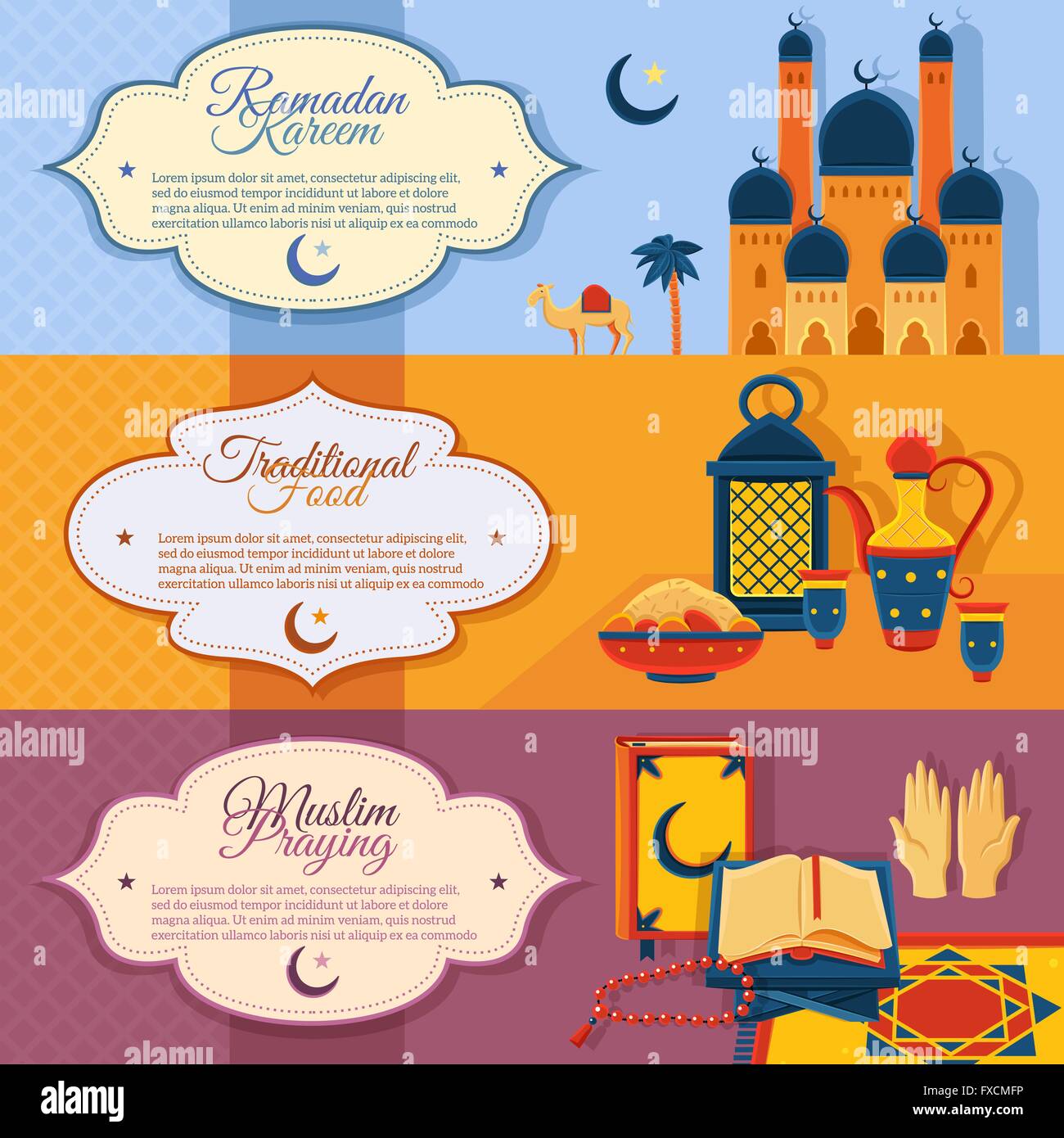 Islam Banners Set Stock Vector Image & Art - Alamy