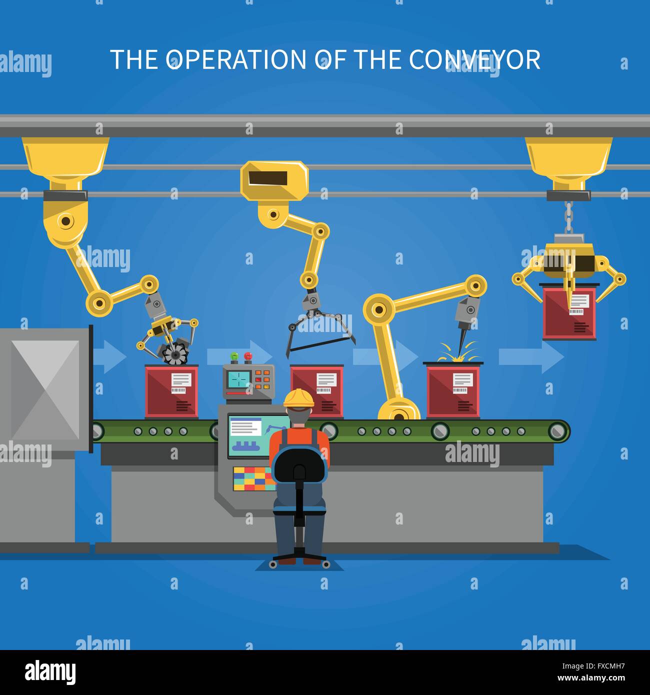 Robot Operation Background Stock Vector Image & Art - Alamy