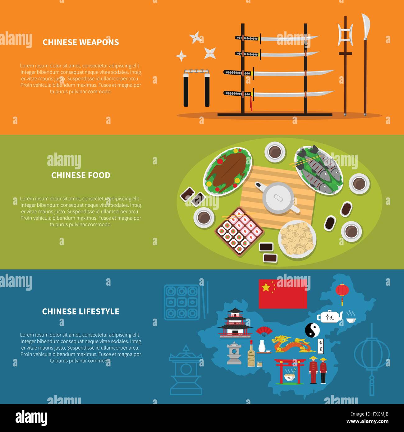 Chinese Banners Set Stock Vector Image & Art - Alamy