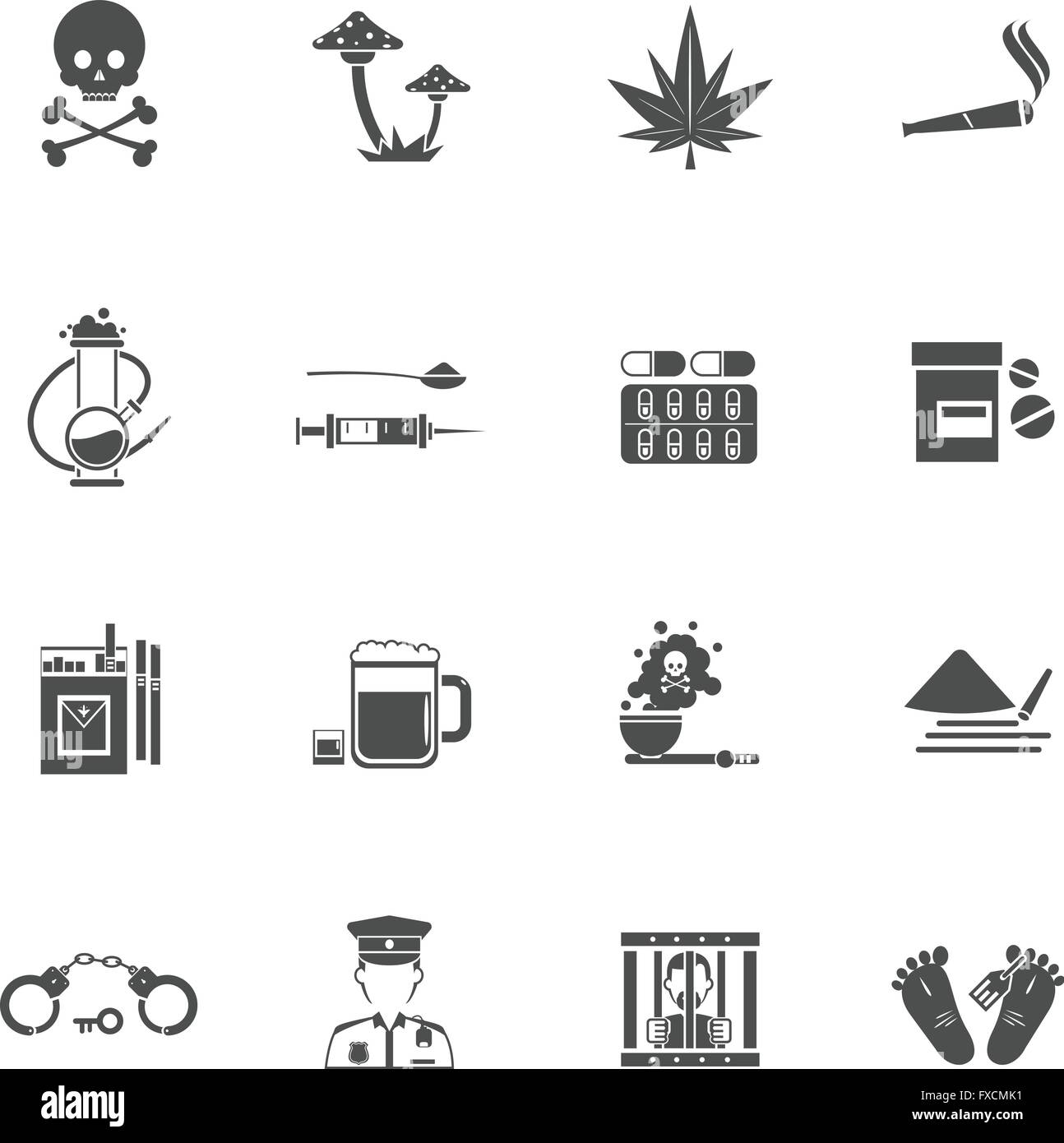 Syringe heroin on black Stock Vector Images - Alamy