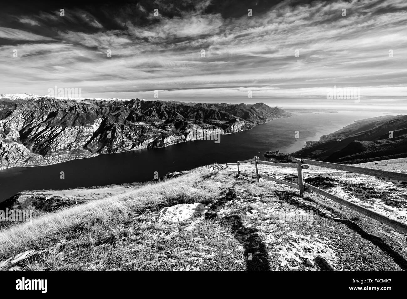Beautiful top view lake Black and White Stock Photos & Images - Alamy