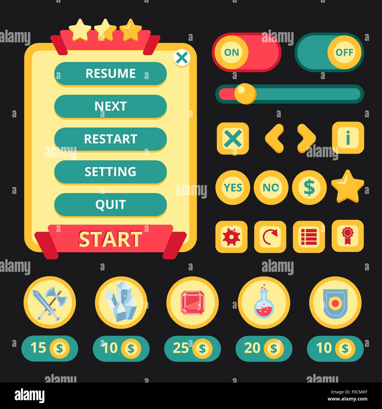 Medieval Game Interface Stock Vector Image & Art - Alamy