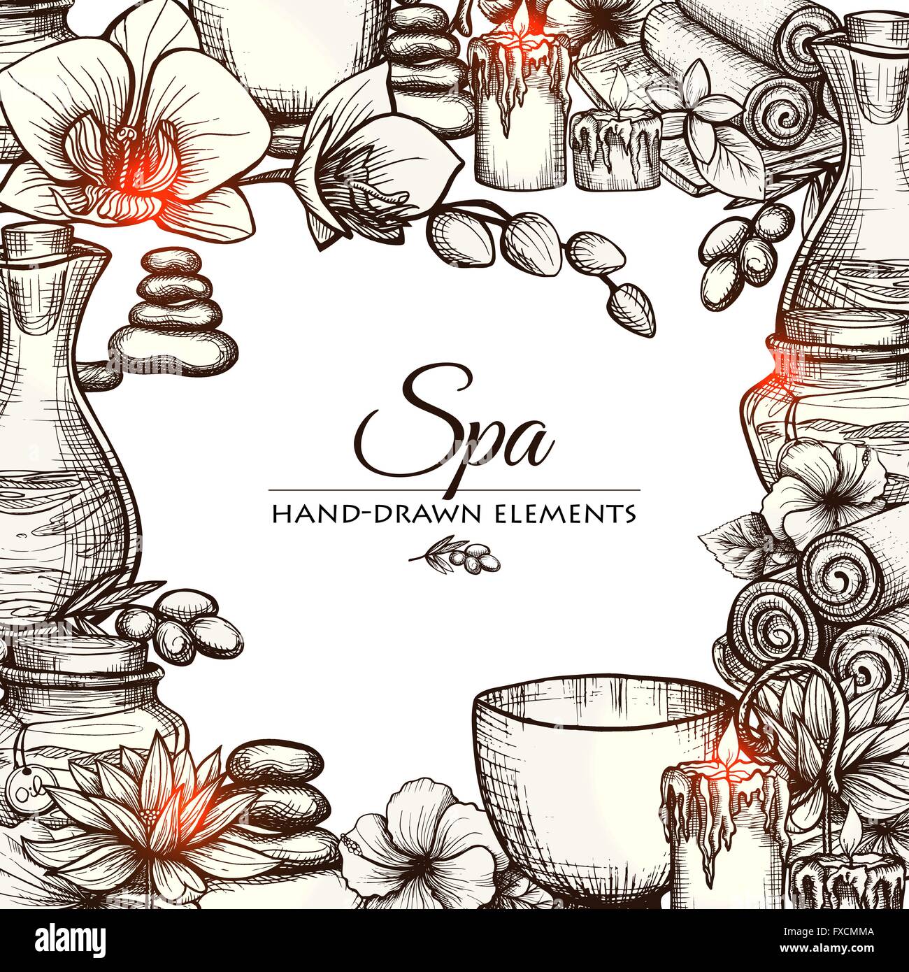 Hand Drawn Spa Frame Stock Vector Image & Art - Alamy