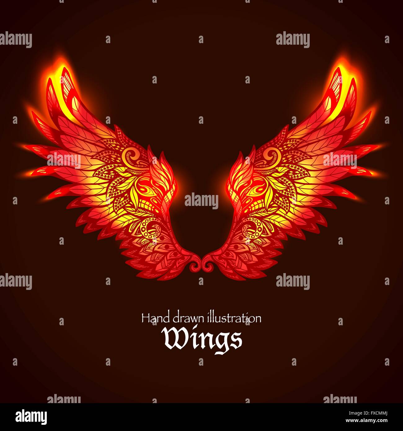 Wings And Flame Stock Vector Image & Art - Alamy