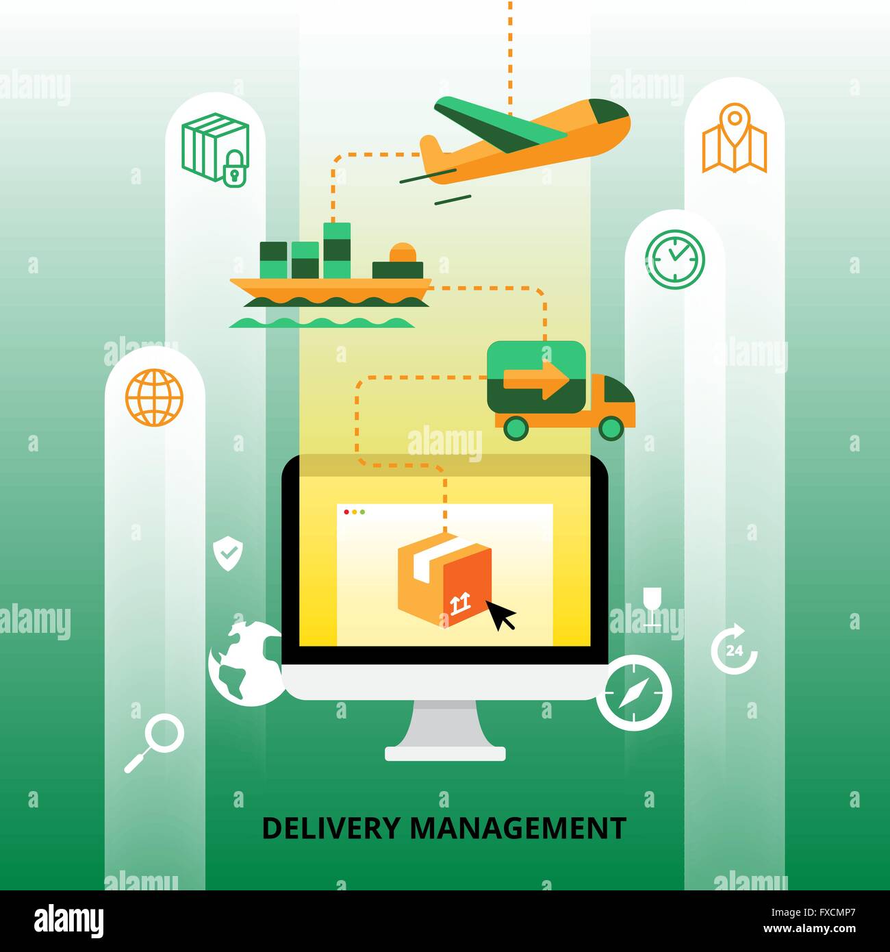 Delivery Management Illustration Stock Vector Image & Art - Alamy