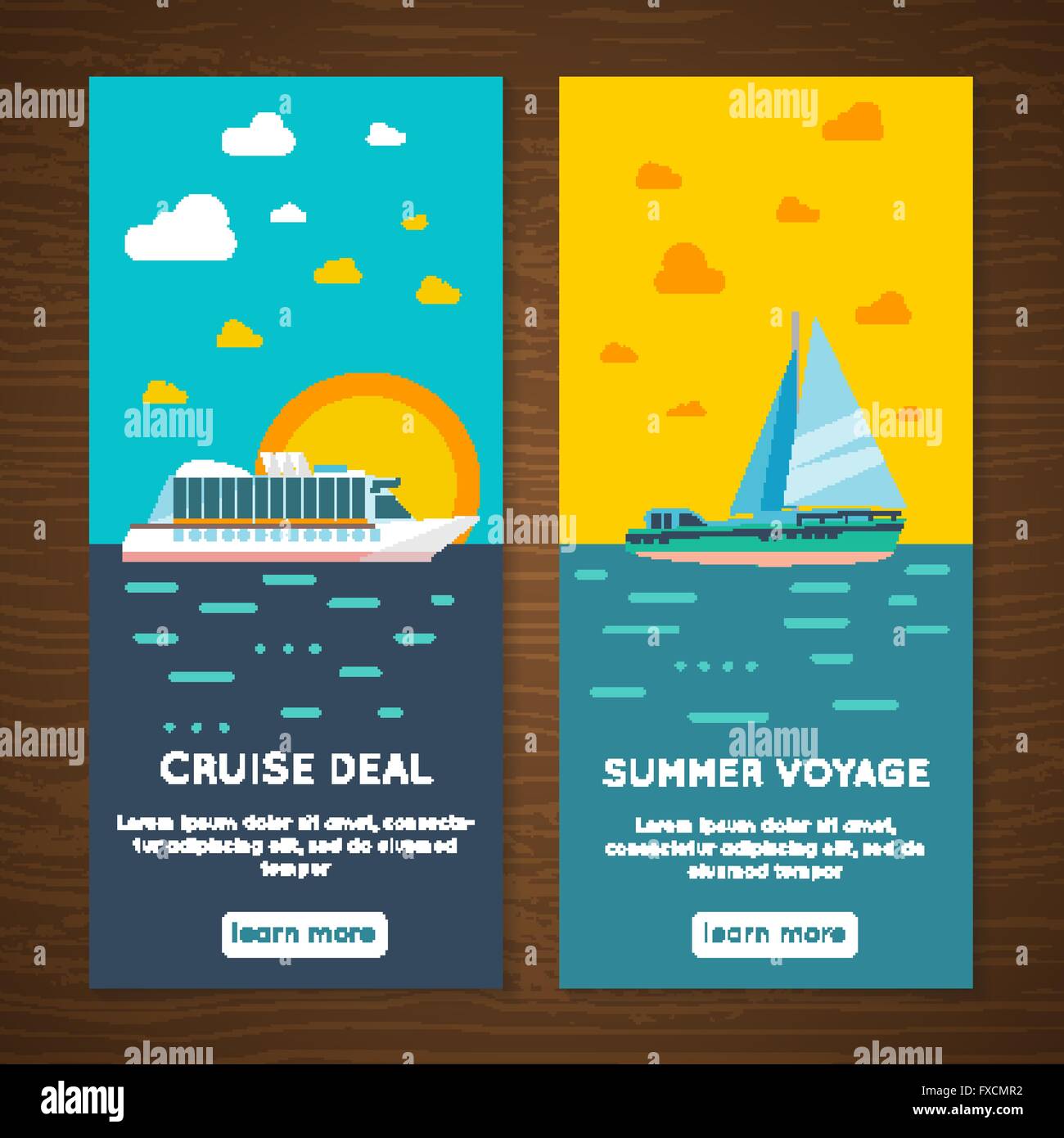 Sea cruise 2 vertical banners set Stock Vector Image & Art - Alamy