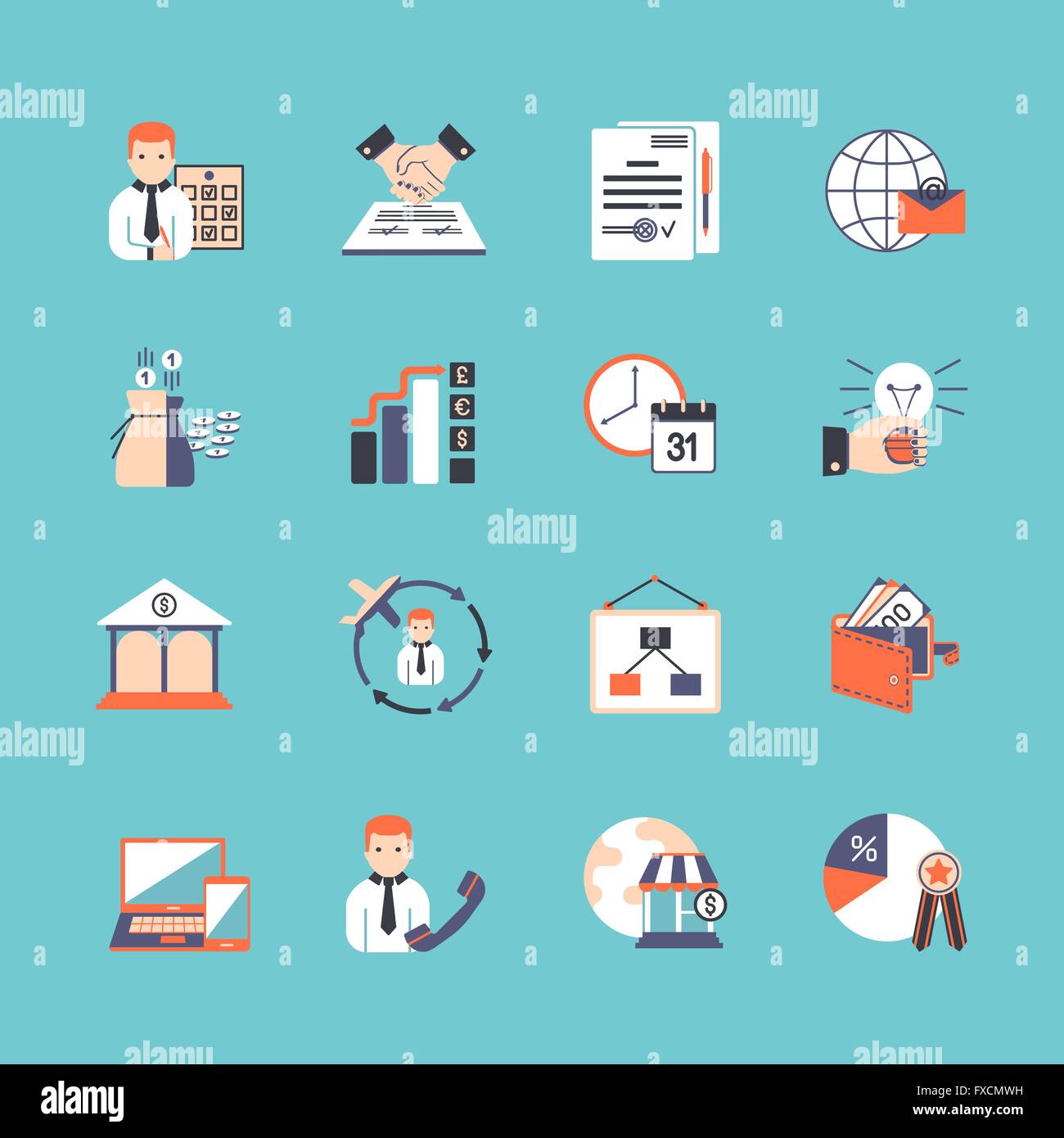 Business Icon Set Stock Vector Image & Art - Alamy