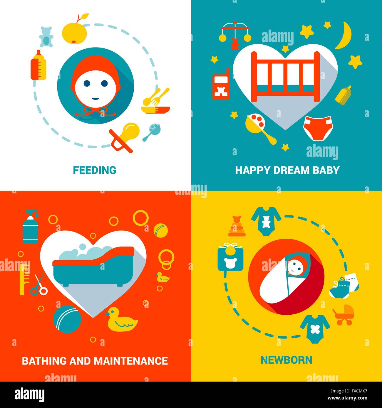 Baby Care Design Concept Stock Vector Image & Art - Alamy