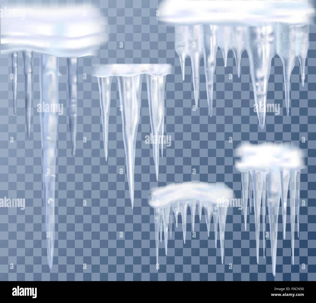 Icicles Transparent Set Stock Vector Image & Art - Alamy
